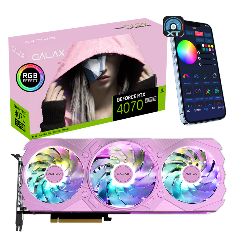 GeForce RTX™ 4070 SUPER EX Gamer Pink 1-Click OC GALAX
