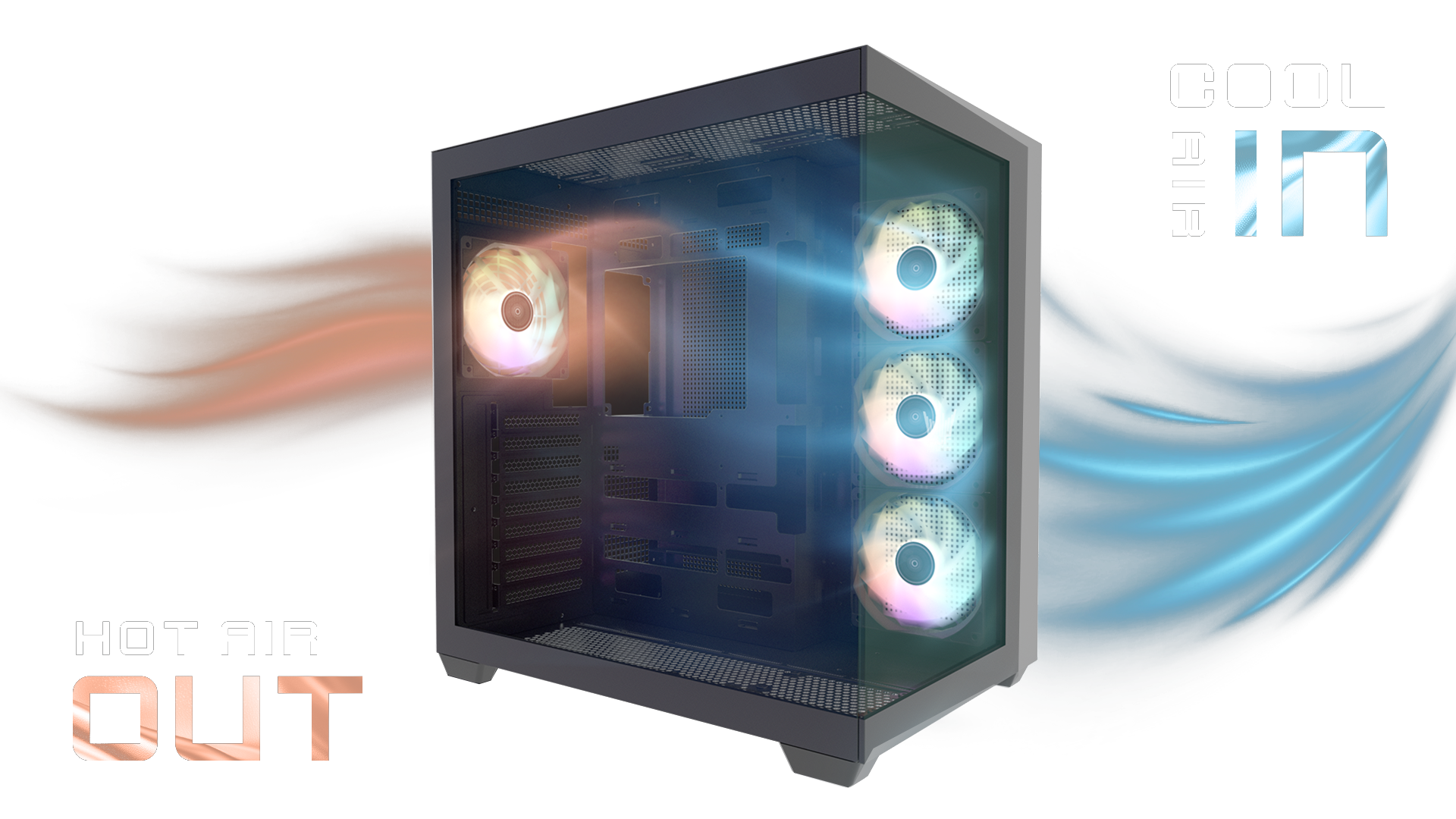 HOF ALLSYNQ PC CASE Black (4 Fans) GALAX